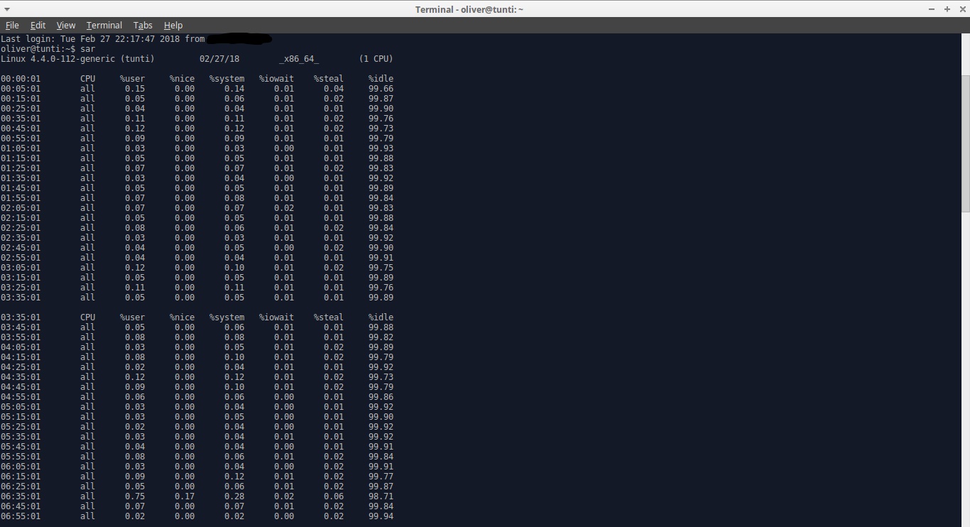 Installing and using SSH, Sysstat monitoring – Oliver Lahti